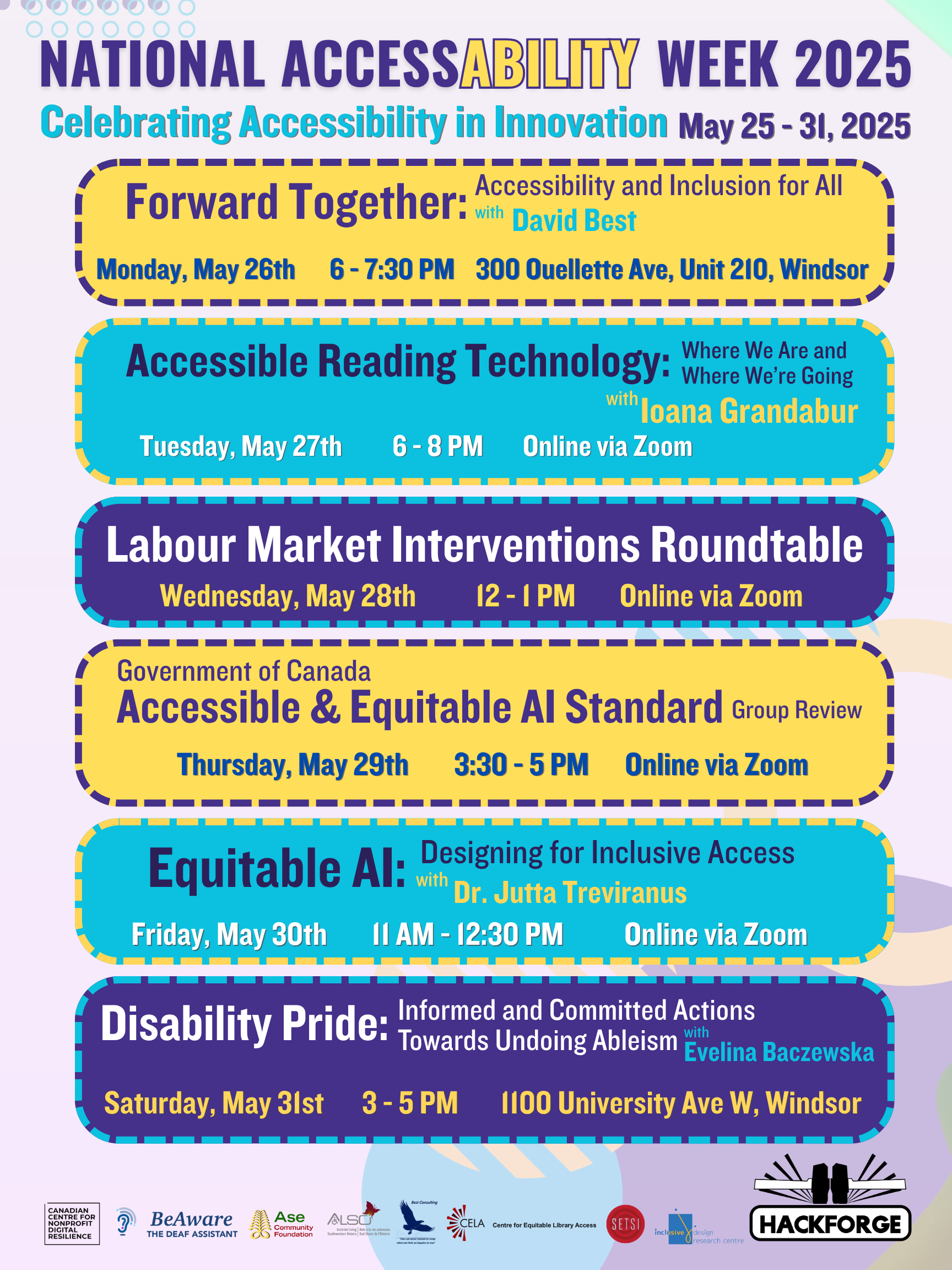 Schedule Announced for 2025 AccessAbility Week Programming – Windsor ...